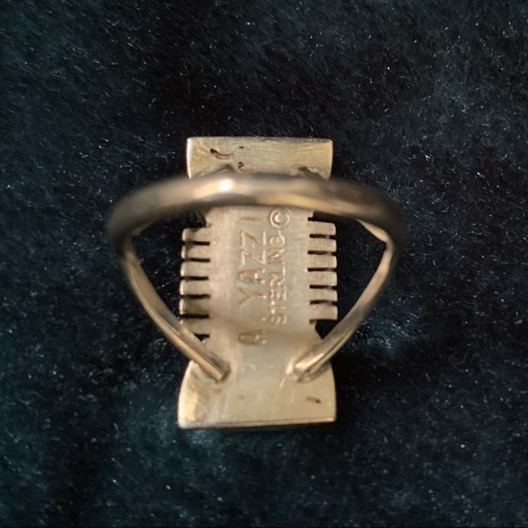 Vintage | Jewelry | Vintage A Yazzie Navajo Onyx Sterling Silver Ring ...